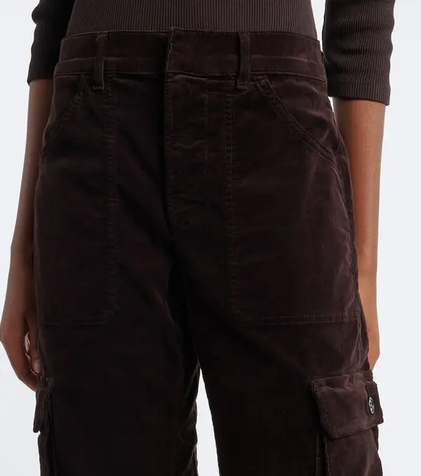 Citizens Of Humanity Thassos Cotton Corduroy Wide-leg Cargo Trousers - Brown