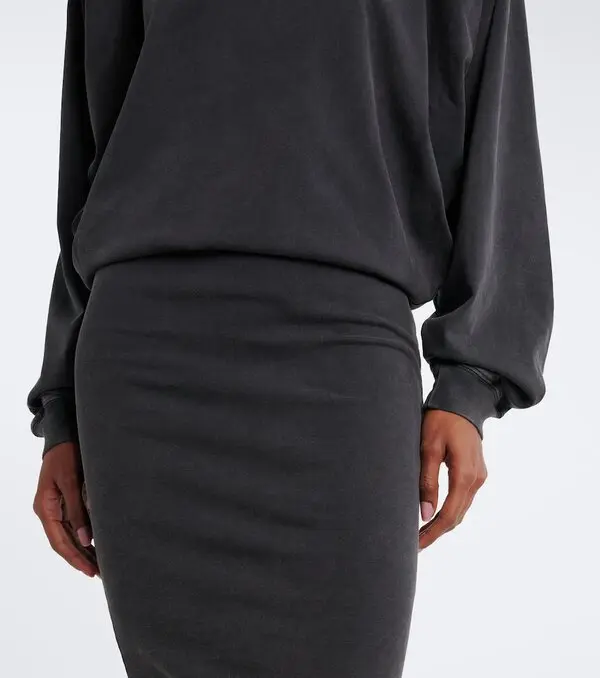 MUGLER Cotton Jersey Sweatshirt Dress