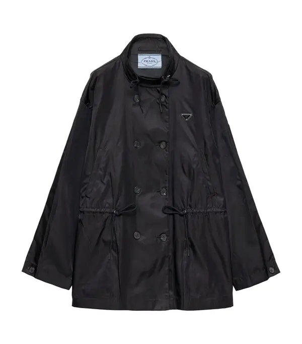 Prada Re-nylon Rain Coat - Black