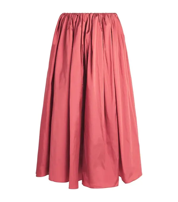 ABADIA Pleated Bodice Maxi Dress
