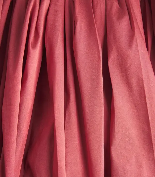 ABADIA Pleated Bodice Maxi Dress