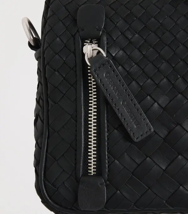 Officine Creative Leather Woven Armor Pouch