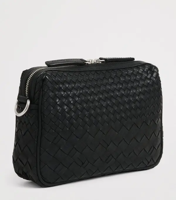 Officine Creative Leather Woven Pouch