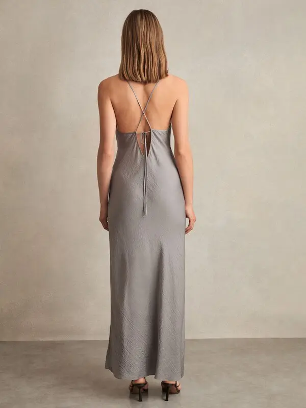 REISS Tie Back Slip Dress