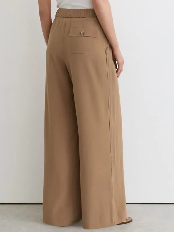 REISS Matte-silk Wide-leg Trousers