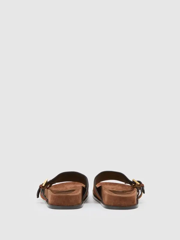 REISS Suede Buckle-strap Slip-on Sandals