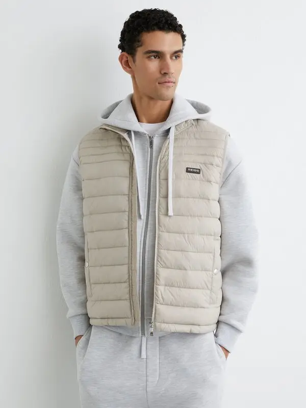 REISS Quilted Zip-through Gilet
