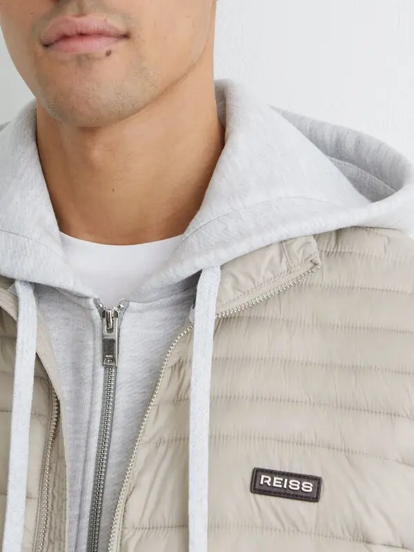 REISS Quilted Zip-through Gilet