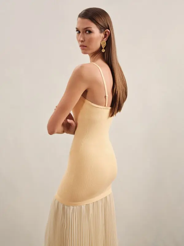 REISS Ribbed Midi Dress