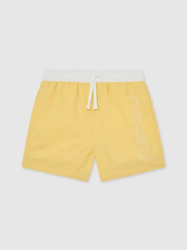 REISS 9-13 Yrs Colour-block Logo Swim Shorts