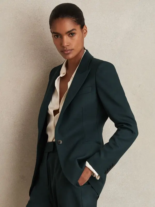 REISS Wool-blend Single-breasted Suit Blazer