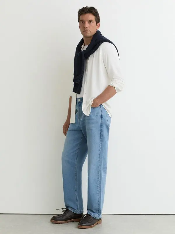 REISS Stretch- Cutaway-collar Shirt Regular-fit