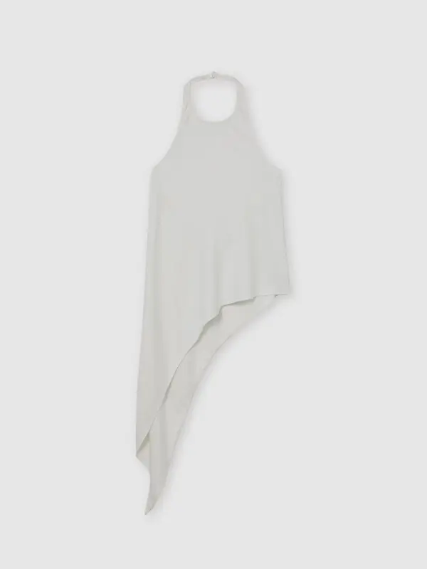 REISS Asymmetric Draped Halterneck Top