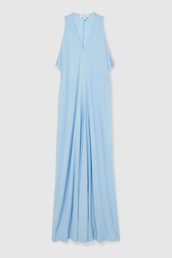 REISS Jersey Maxi Dress - Blue