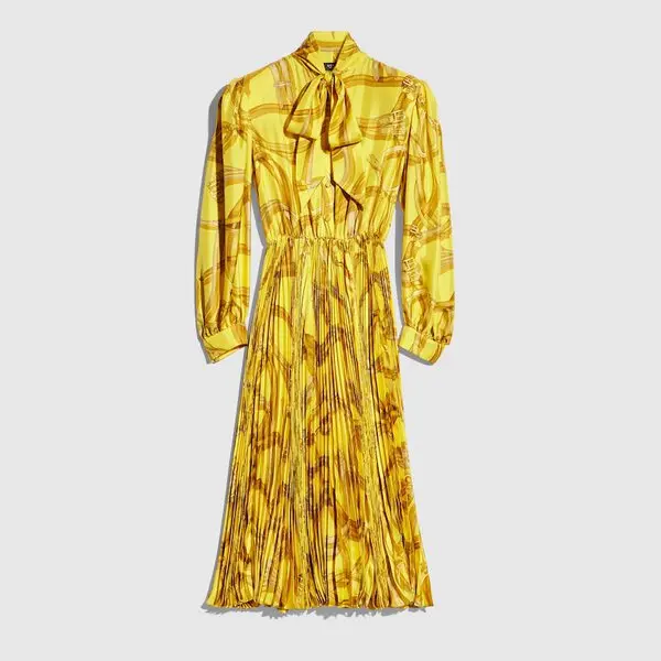Gucci Stretch Silk Polo Shirt With Crest Embroidery - Yellow