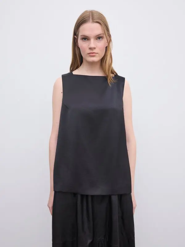 HOUSE OF DAGMAR Open Back Satin Top