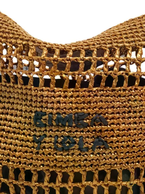 Bimba Y Lola Medium Raffia-effect Handbag