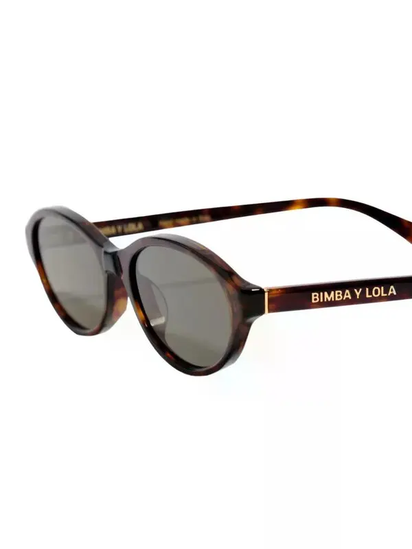 Bimba Y Lola Tortoiseshell-effect Oval-frame Sunglasses