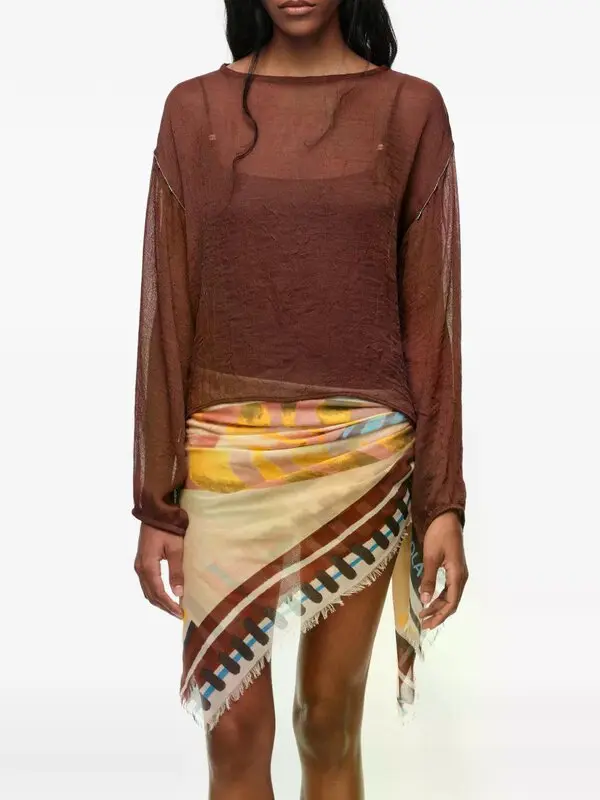 Bimba Y Lola Boxy Sweater With Metallic Embellishment