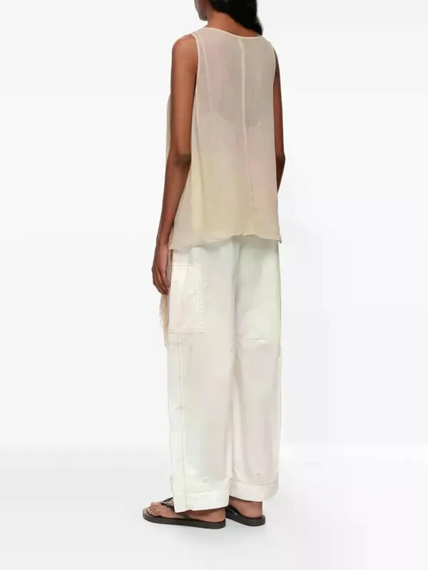 Bimba Y Lola Strappy Top With Frayed Edge Detailing