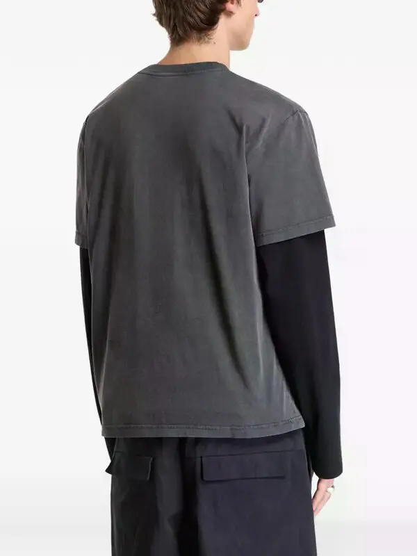 HELIOT EMIL Tacito Layered-sleeve T-shirt