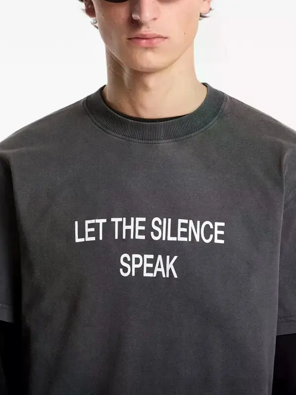 HELIOT EMIL Tacito Layered-sleeve T-shirt