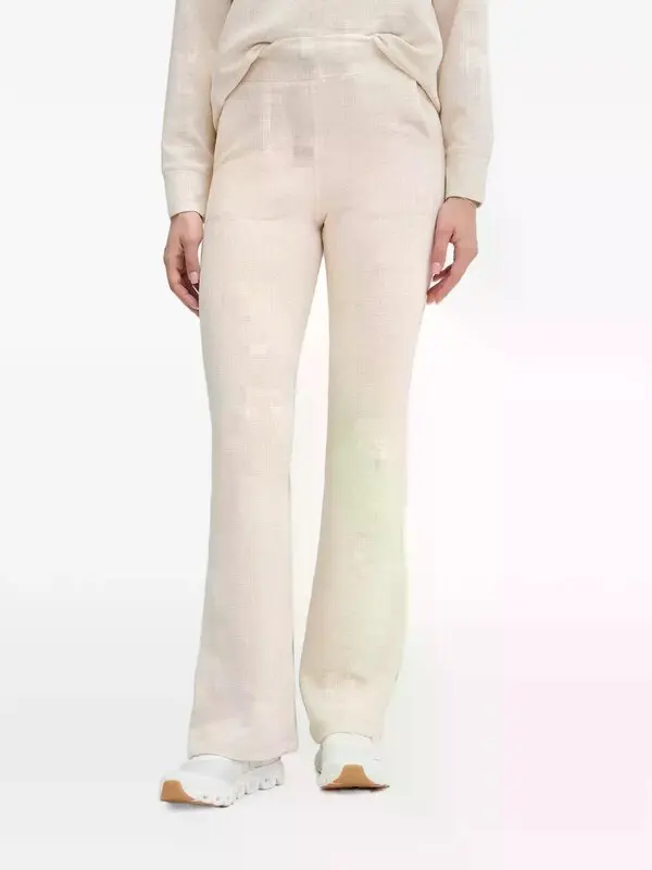 Dkny Elasticated-waist Flared Track Pants - Neutrals