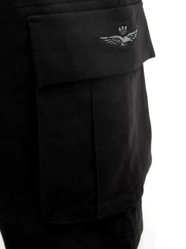 AERONAUTICA MILITARE Logo-embroidered Cargo Shorts