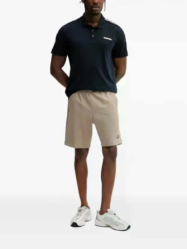EA7 Logo-print Elasticated-waist Shorts
