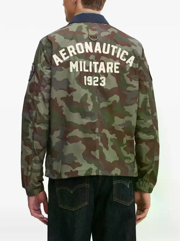 AERONAUTICA MILITARE Camouflage Patched Military Jacket