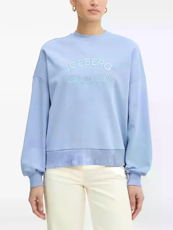 Iceberg Logo-embroidered Dropped-shoulder Sweater