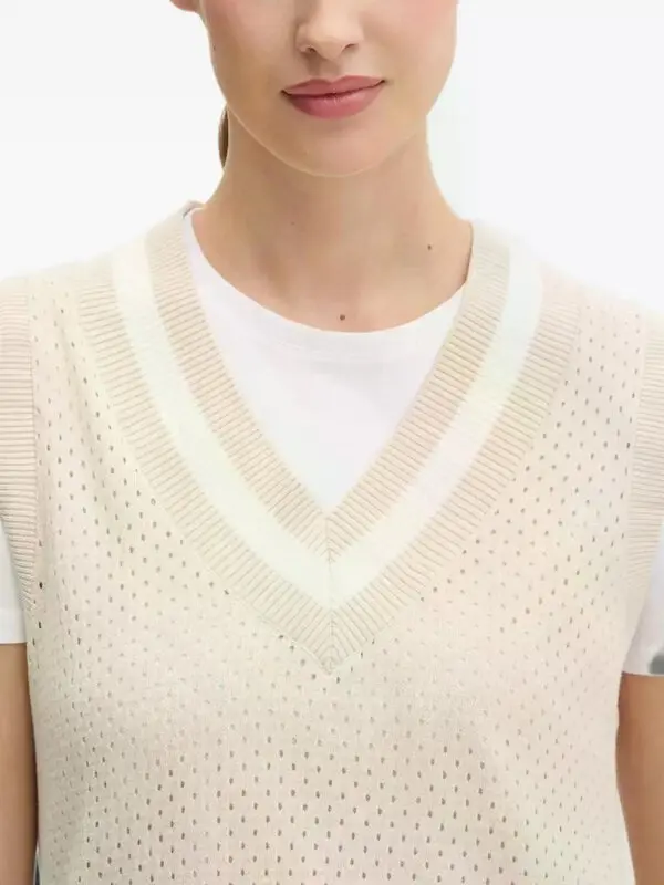 Dkny Perforated V-neck Vest
