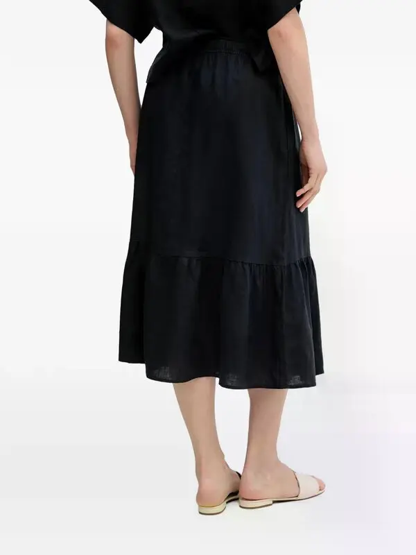 Dkny Ruffled Drawstring Skirt - Black