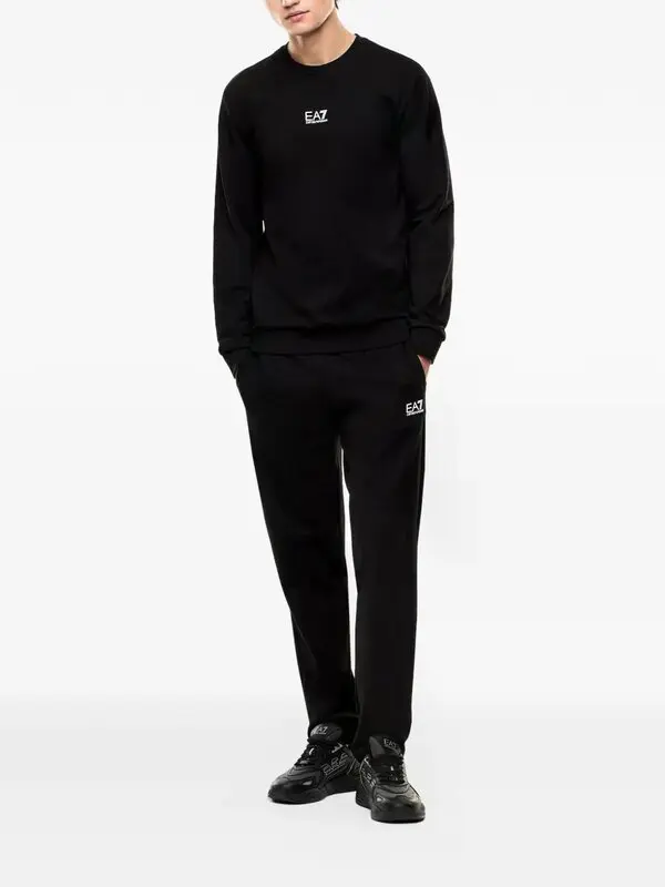 EA7 Logo Print Crew Neck Sweater