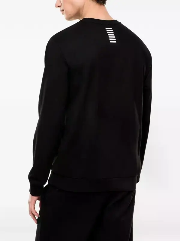 EA7 Logo Print Crew Neck Sweater