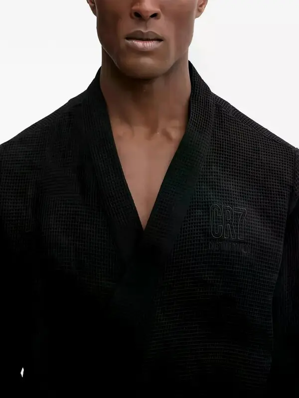 CR7 CRISTIANO RONALDO Waffle-knit Belted Dressing Gown