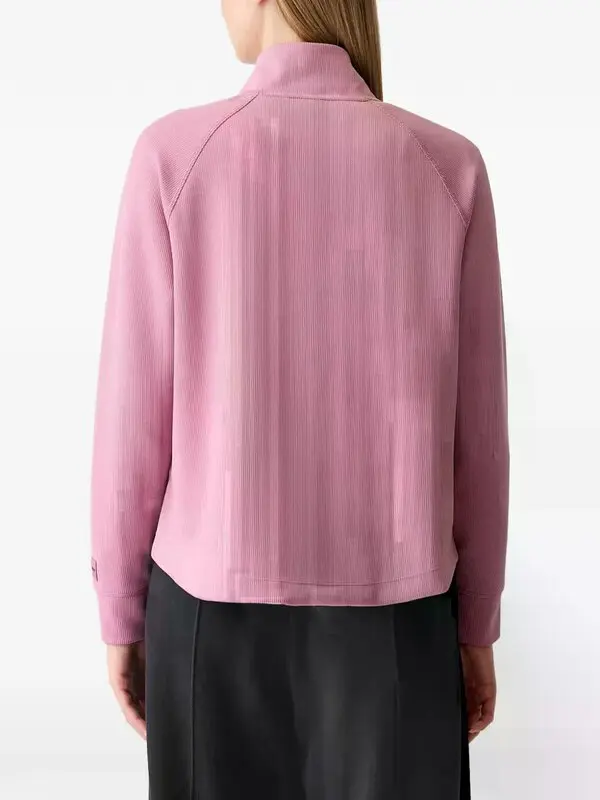 Dkny Ribbed-knit Zip-up Sweatshirt