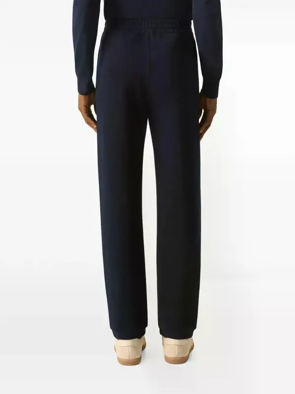 Zegna Navy Wool Cotton And Silk Joggers
