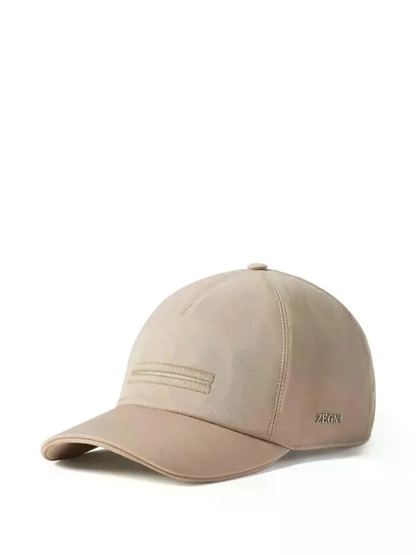 Zegna Light Taupe Microfiber Motorin Baseball Cap
