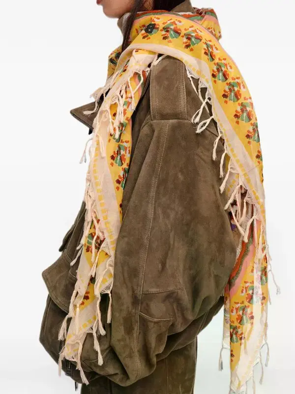 Bimba Y Lola Ikat Flower Patchwork Shawl
