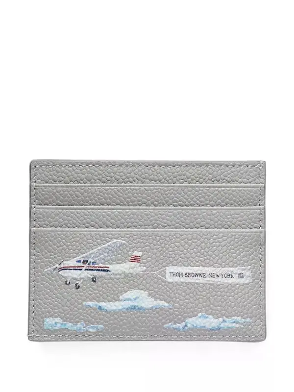 Thom Browne Pebbled-leather Card Holder
