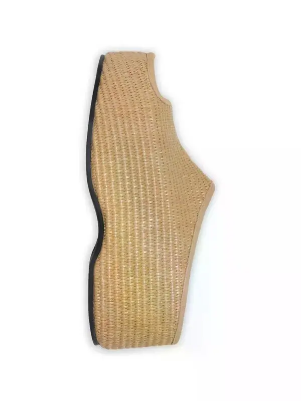 Bimba Y Lola Natural Raffia Platform Sandals
