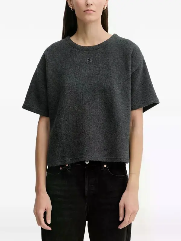 Dkny Textured Cropped T-shirt