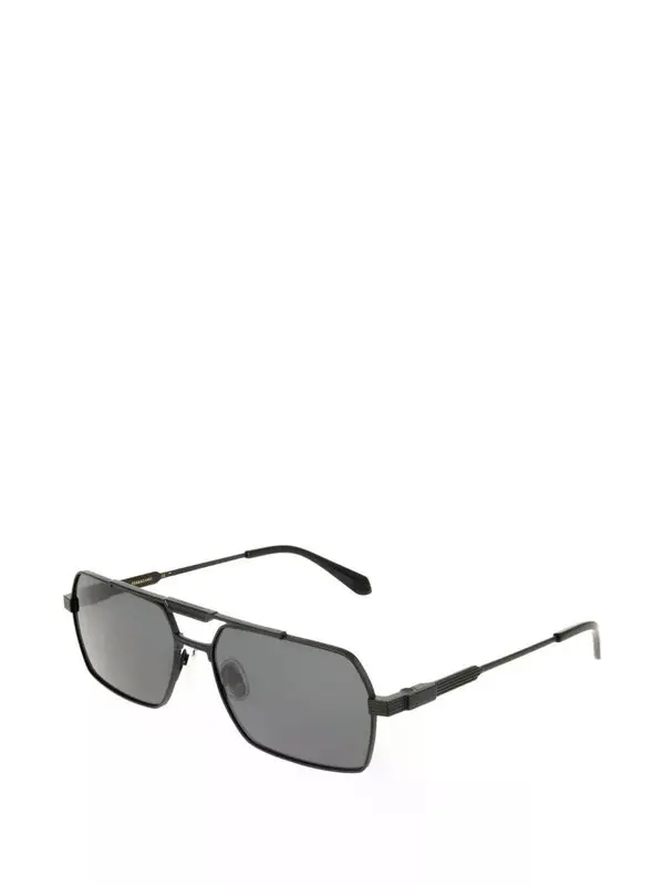 FERRAGAMO Double-bridge Geometric-frame Sunglasses