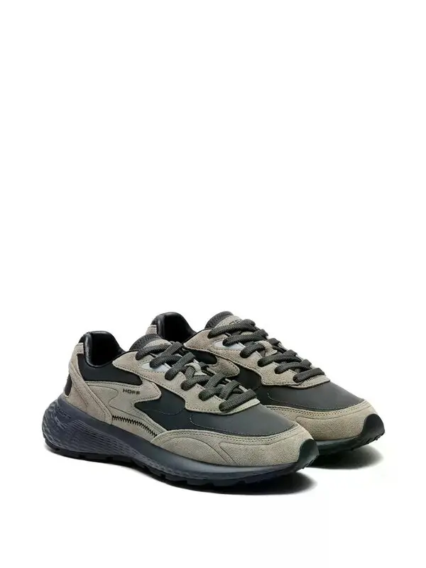 HOFF Panelled Calf Leather-trim Sneakers