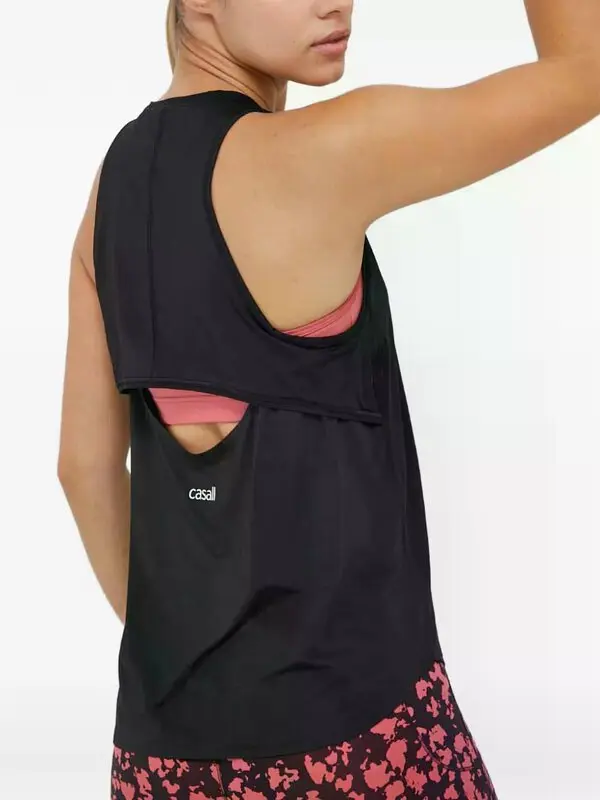 CASALL Cut-out Sleeveless Training Top - Black