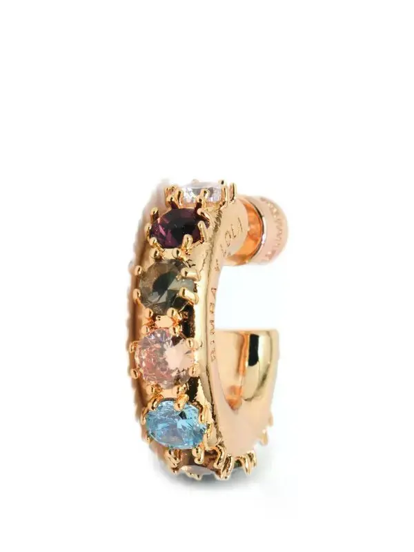Bimba Y Lola Multicolor Crystal Hoop Earrings