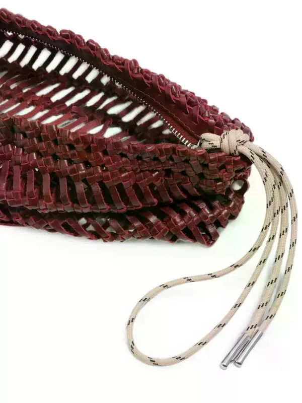 Bimba Y Lola Dark Cherry Plaited Leather Handbag