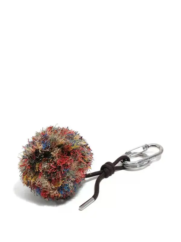 Bimba Y Lola Multicolor Raffia Pompom Keyring