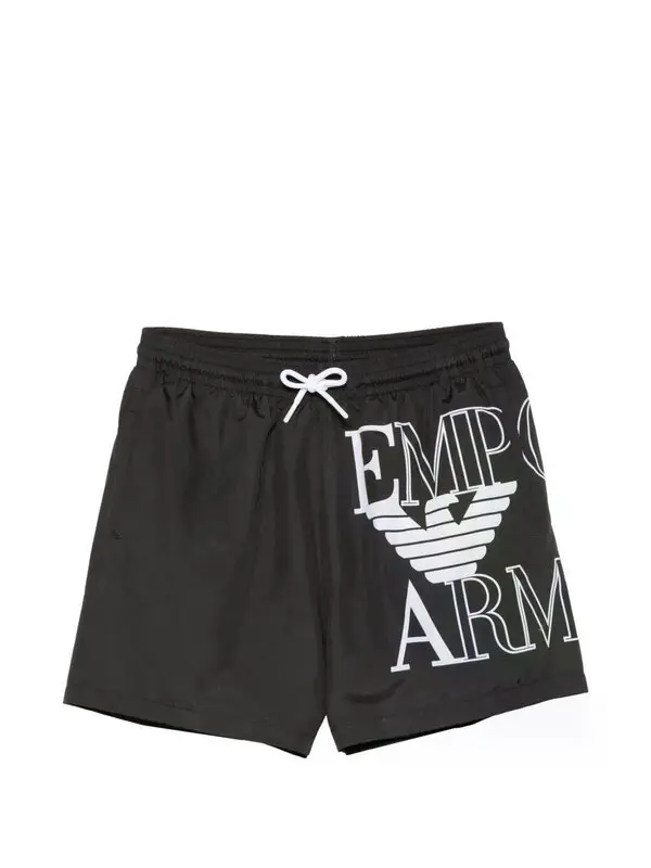 Emporio Armani Logo-print Drawstring Swim Shorts
